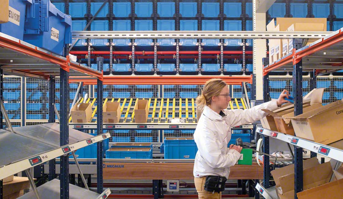 Almacén semiautomático: definición y beneficios - Mecalux.com.mx