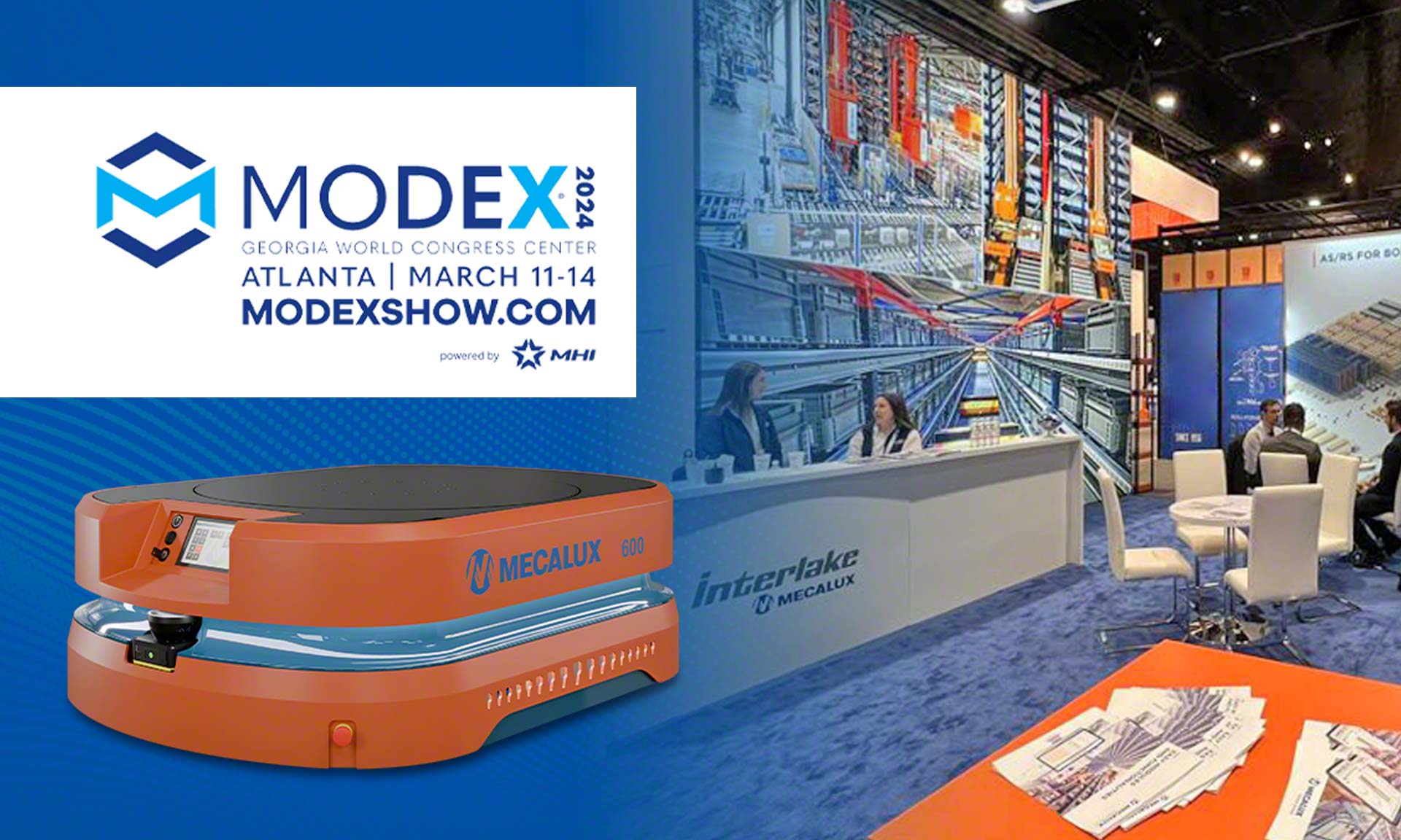 Interlake Mecalux en Modex 2024 (Atlanta) - Mecalux.com.mx